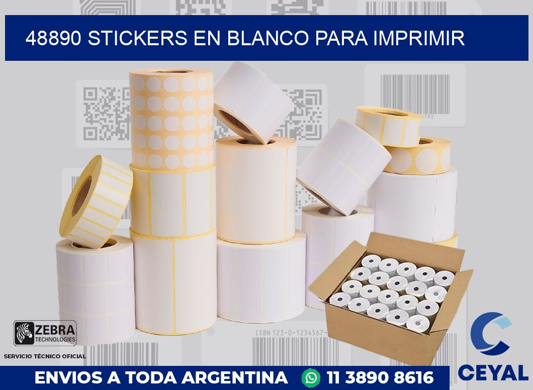 48890 STICKERS EN BLANCO PARA IMPRIMIR | Etiquetas Impresas
